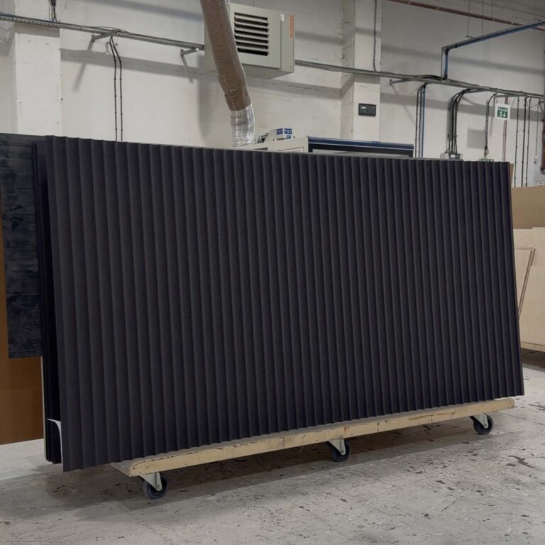 Black Dyed Standard Fluted MDF Panels - Order Online Today!