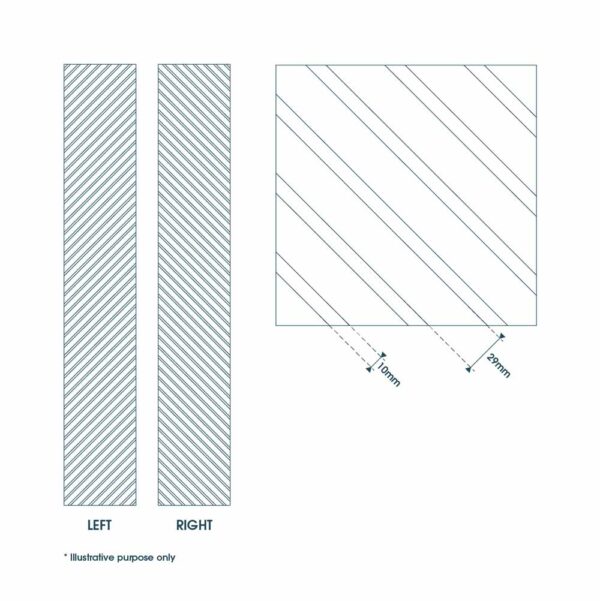 Diagonal Effect MDF Slat Wall Panelling - CNC Creations