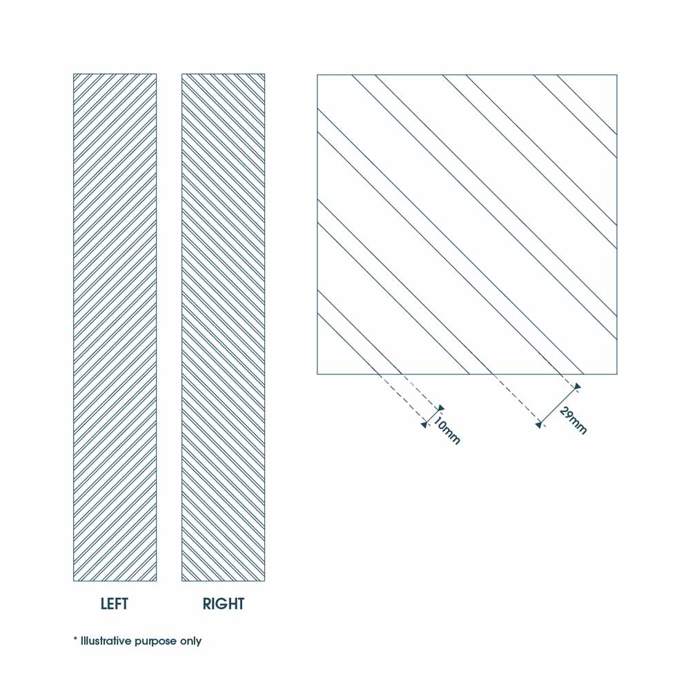 Diagonal Effect MDF Slat Wall Panelling - CNC Creations