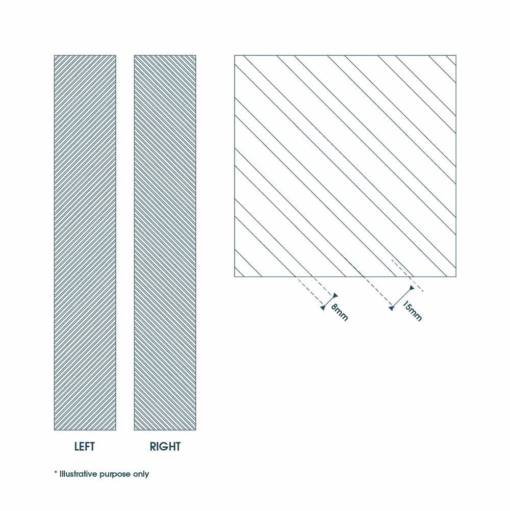 Small Diagonal Decorative MDF Slat Wall Panelling - Order Online