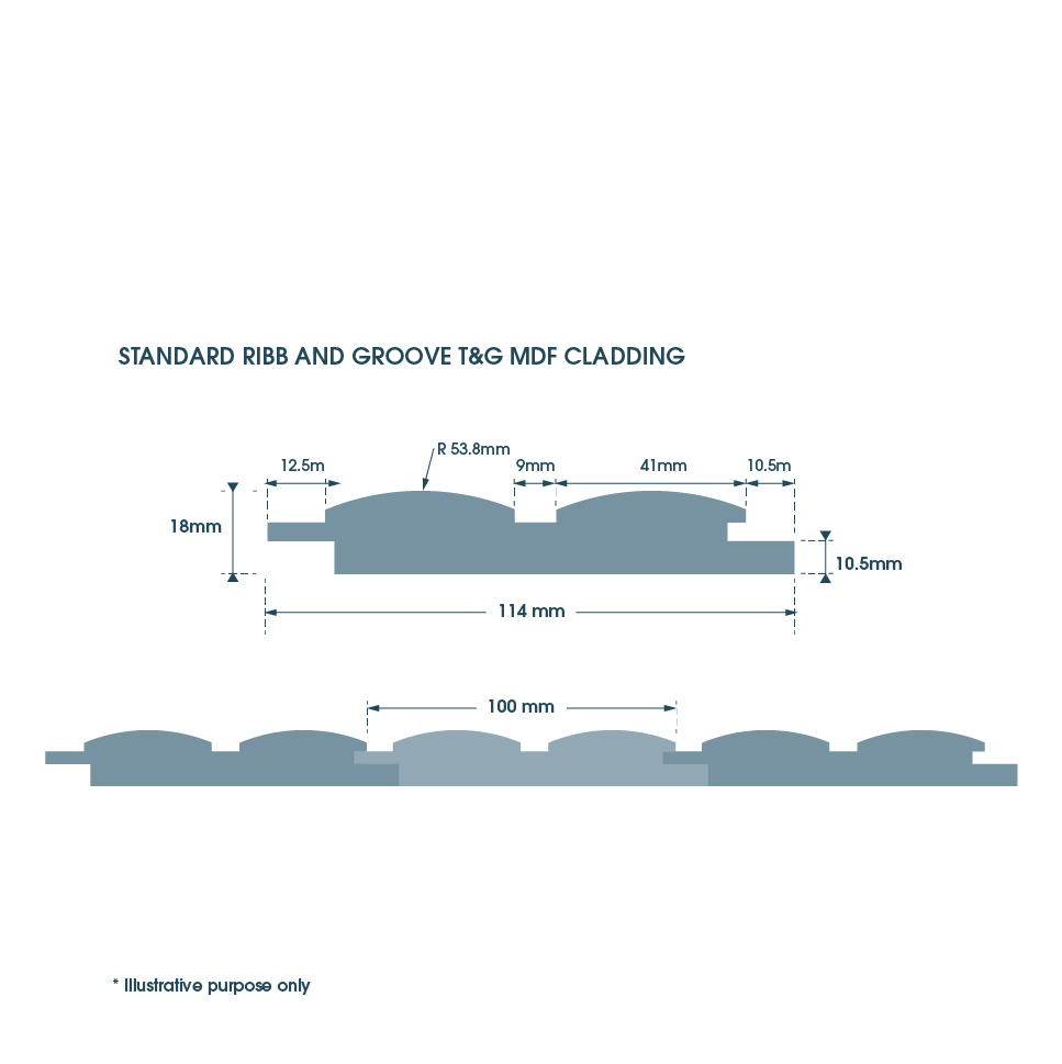 Broad Ribbed and Groove T&G MDF Panelling - CNC Creations