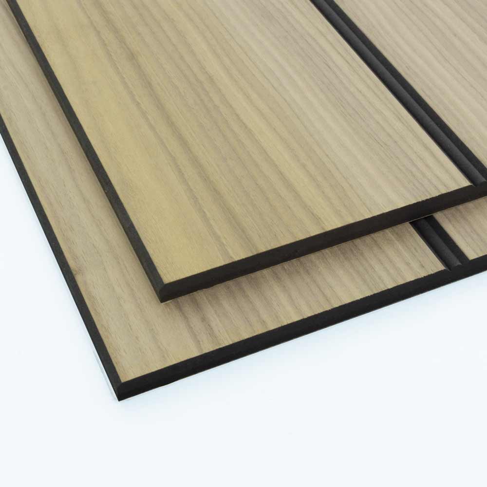 Walnut Faced Black MDF Bead & Butt Wall Panelling - Order Today