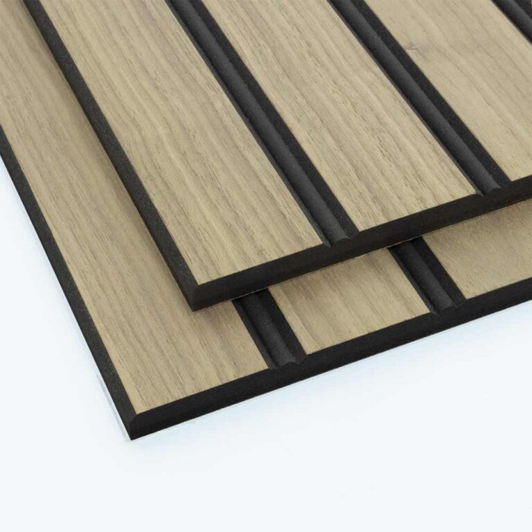 Walnut Faced Black MDF Bead & Butt Wall Panelling - Order Today